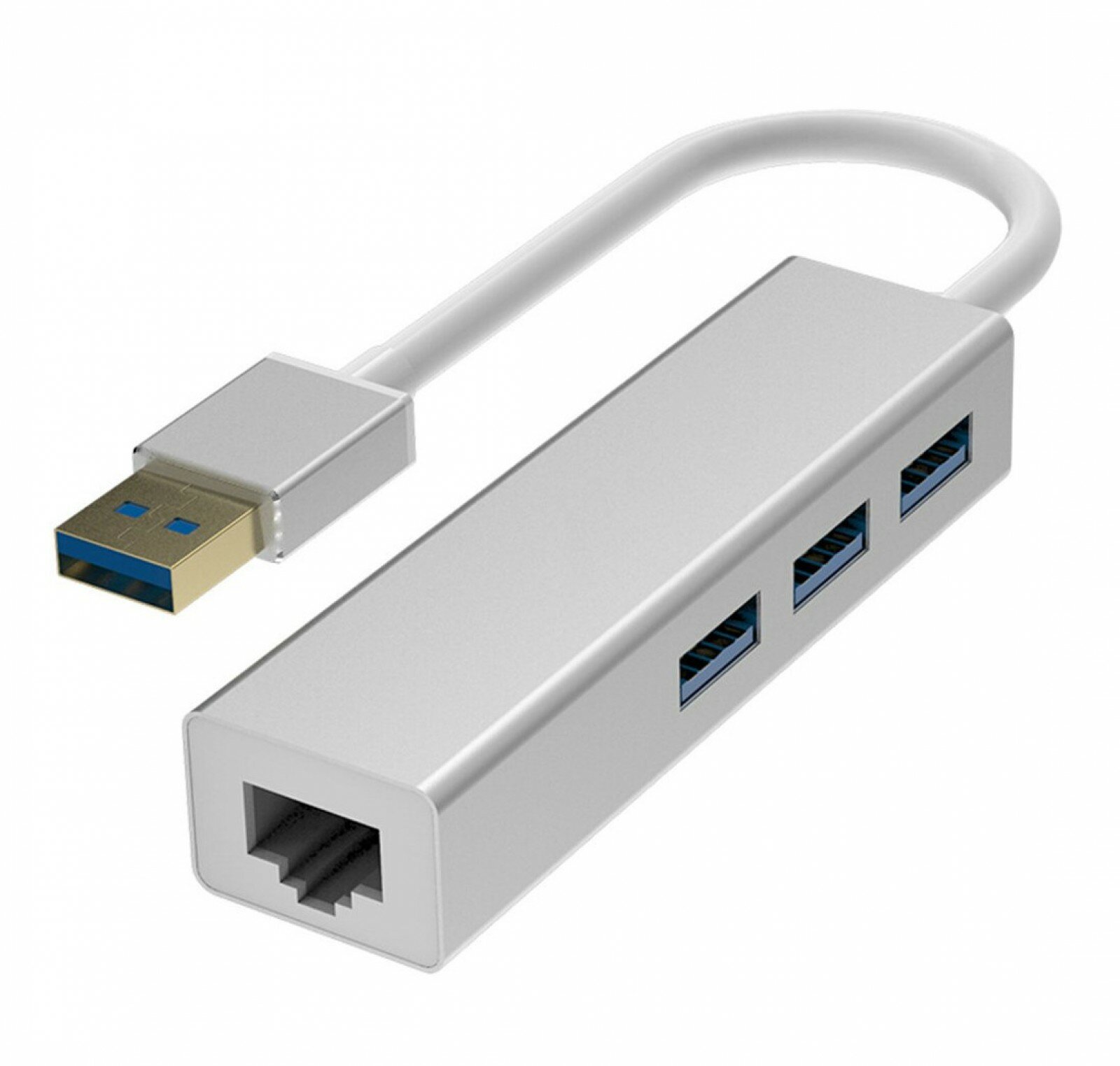 Сетевая карта MyPads с USB 3.0 хабом и Ethernet RJ45 в алюминиевом корпусе