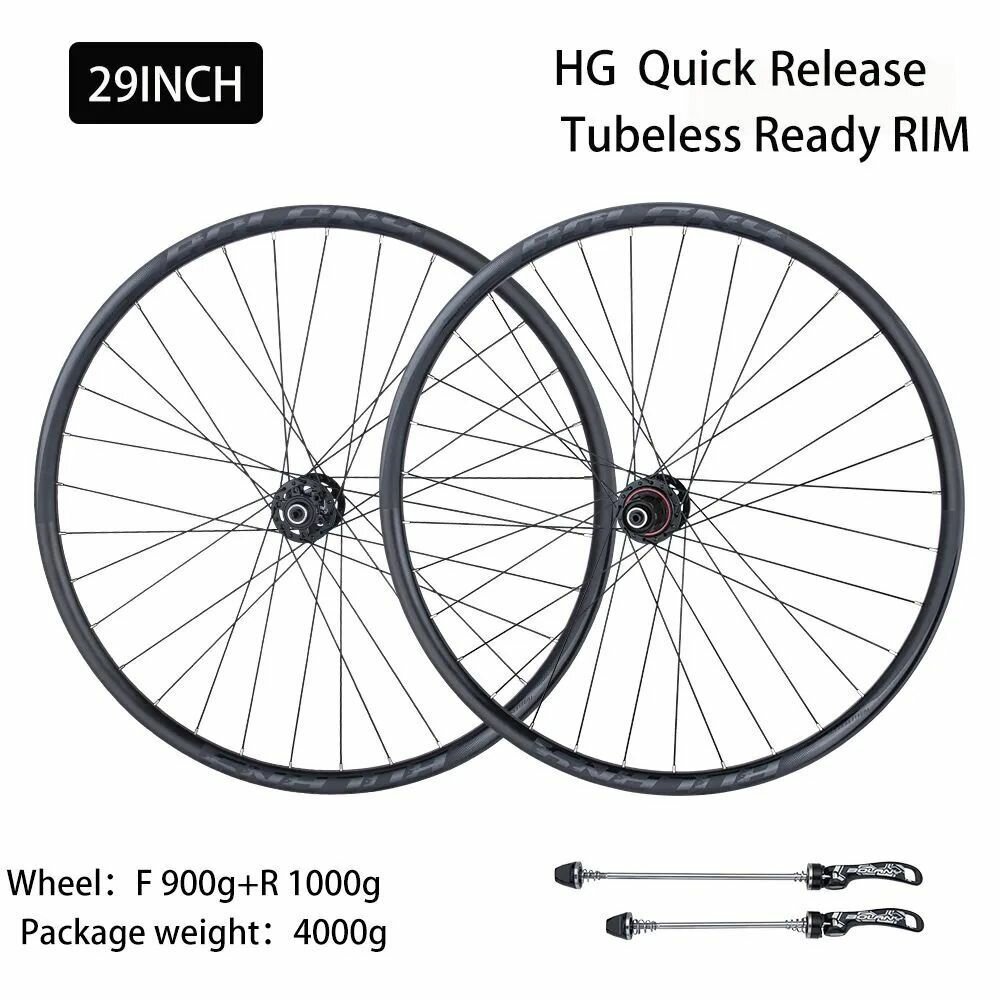 Комплект колес Bolany для бескамерного велосипеда MTB, быстросъемные диски 26/27,5/29 дюймов, 32 отверстия, подшипник дискового тормоза, передние 2 задние 4 Ultralig