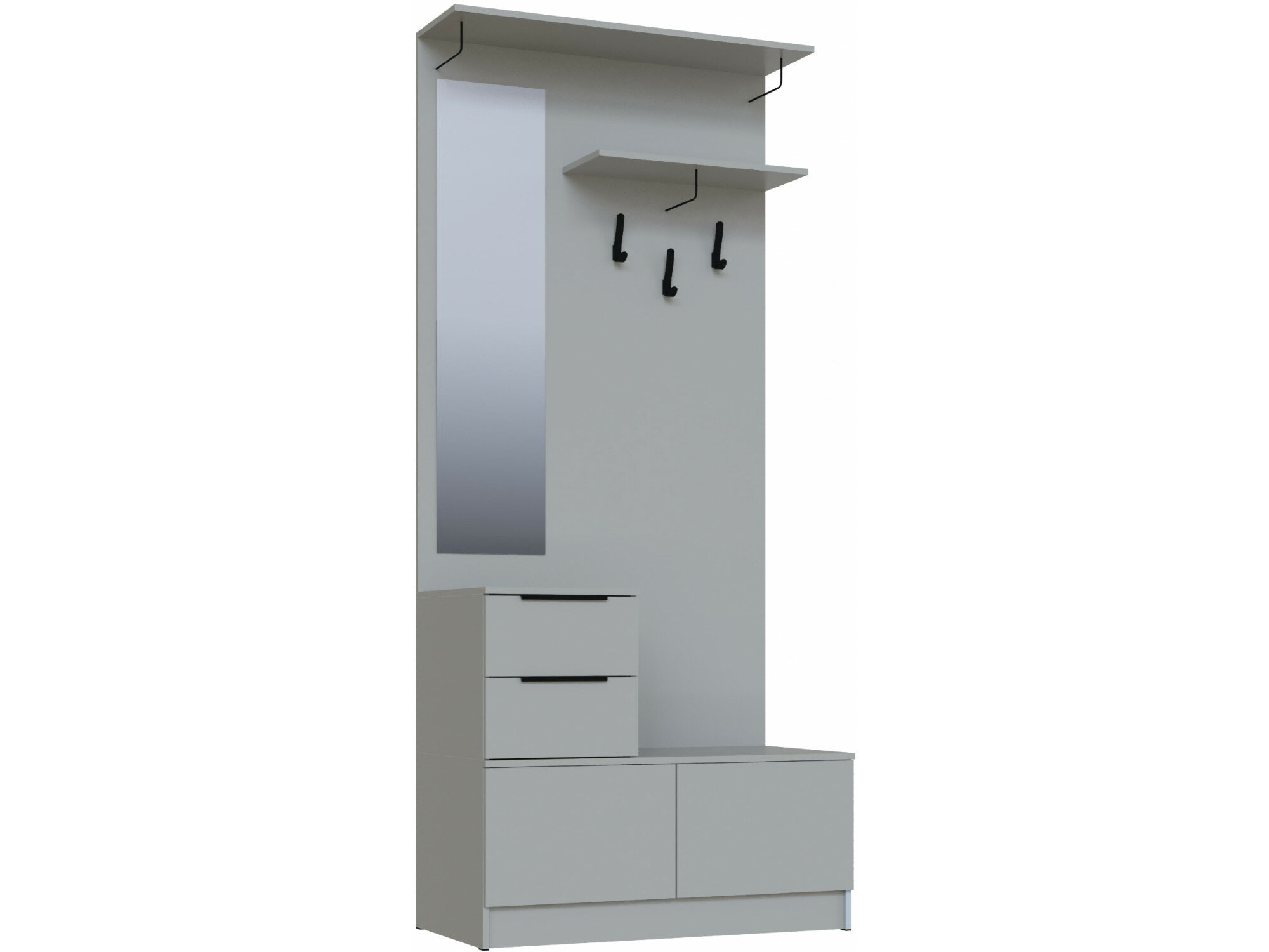 Центральная секция для прихожей №2 (1,0), современный, Камень серый