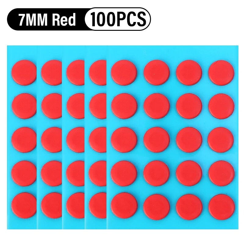 Красные тефлоновые накладки для мыши 7 мм, 100 шт.