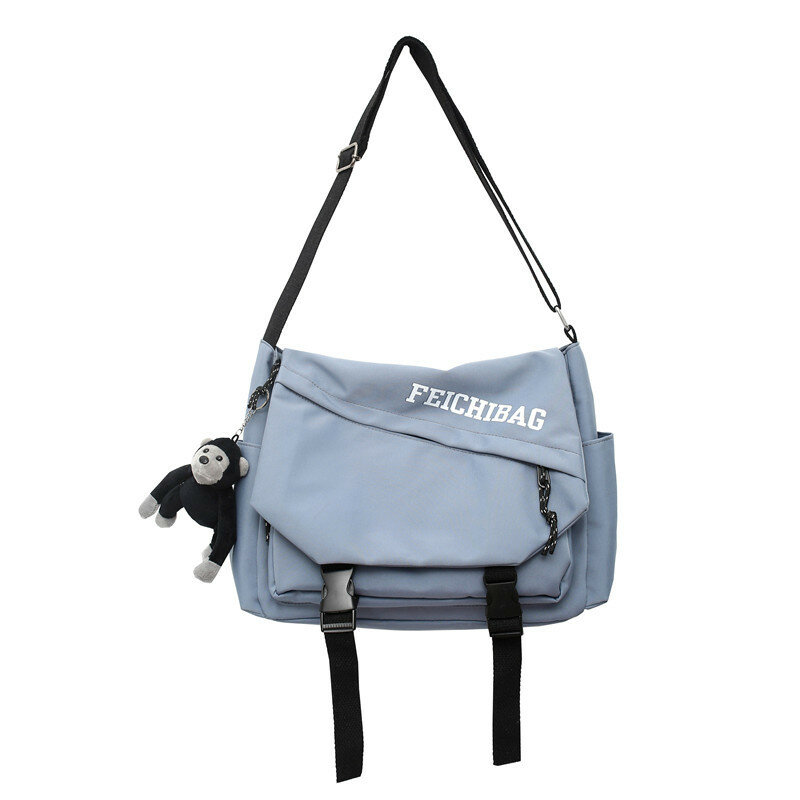 Модная брендовая рабочая одежда, сумка через плечо, мужская японская сумка через плечо большой вместимости, повседневная студенческая холщовая сумка,