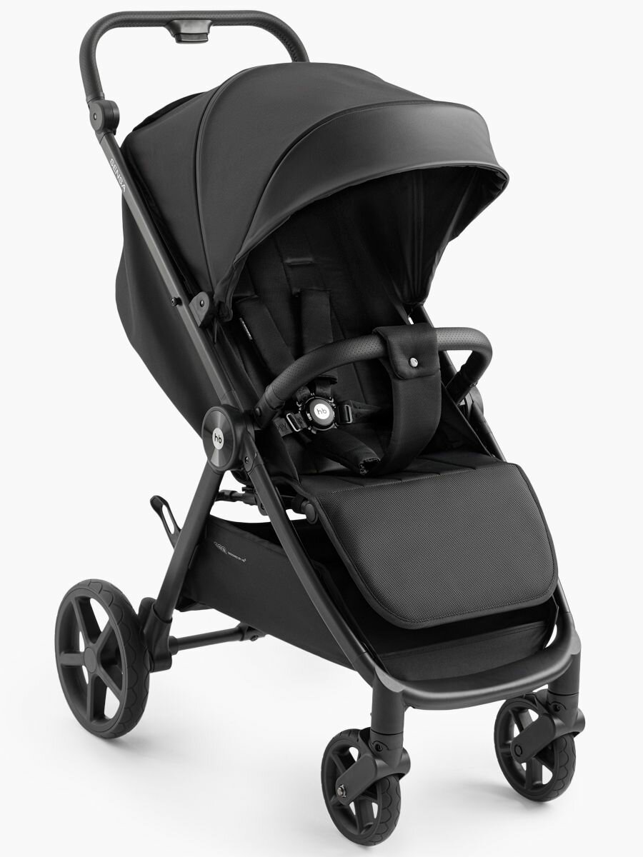 Коляска прогулочная SENSA, легкая всесезонная, дождевик и чехол, складная, глубокий черный