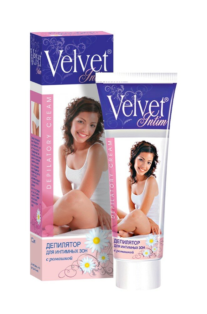 Velvet крем для депиляции для интимных зон с ромашкой 100 мл