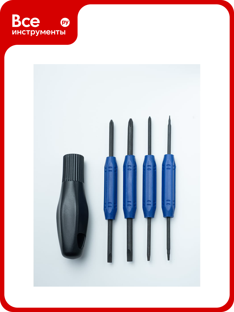 Отвертка, Kubis, Kubis 8-В-1 в кейсе, PH2-SL5 мм, PH1-SL4 мм 02-08-0208, Применяется, слесарно-монтажных