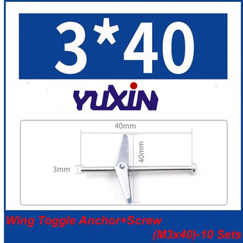 Анкера пружинные M3 M4 M5 M6 M8 M10 Primavera Asa Alternar M3x40-10 sets