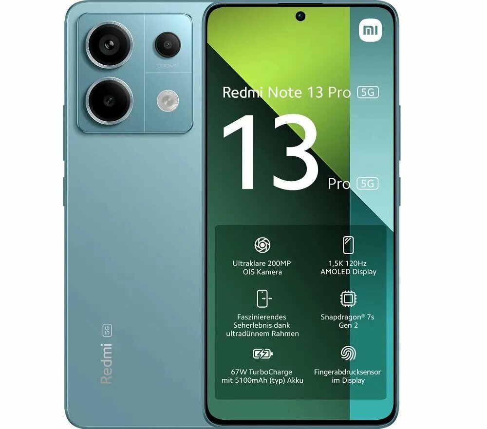 Восстановленный Redmi Смартфон Redmi Note 13 Pro Global 16/512 ГБ, синий