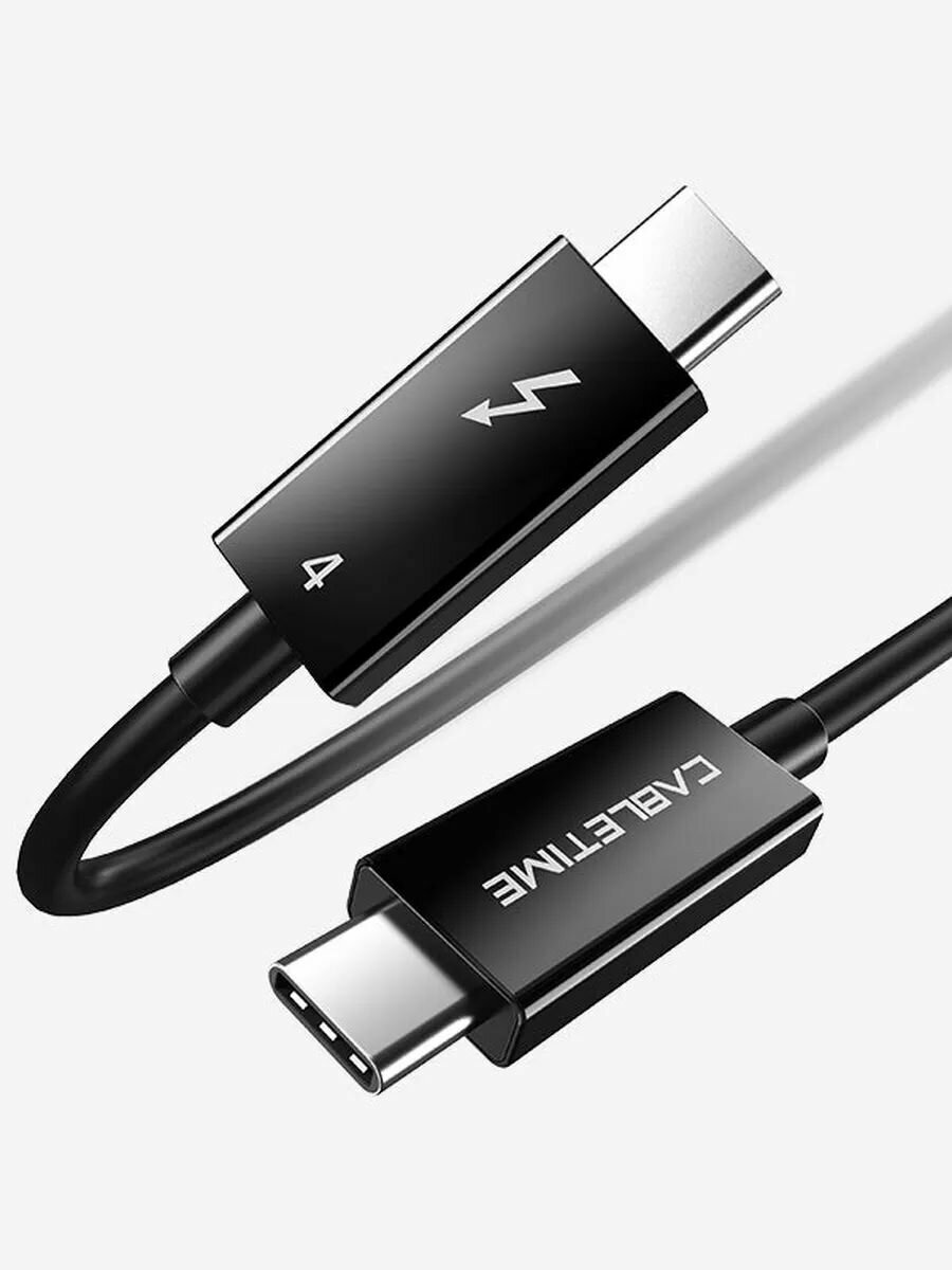 Кабель CABLETIME CT40H / Thunderbolt 4 / 8K@60 / 1.8 m / USB-C-USB-C / черный