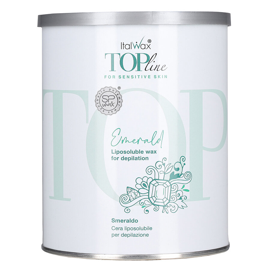 Воск Italwax "Top Line Изумруд", гелевый, для рук/ног, температура плавления 37-39 °C, 800мл