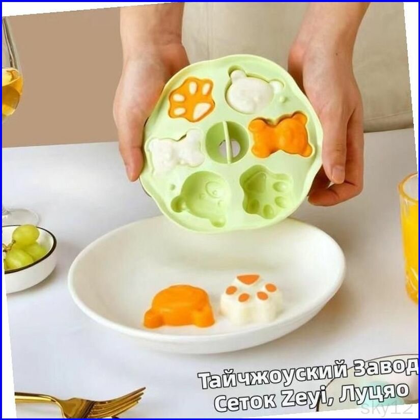 Детские формы для прикорма из силикона с медвежатами, для приготовления на пару, выпечки, термостойкие