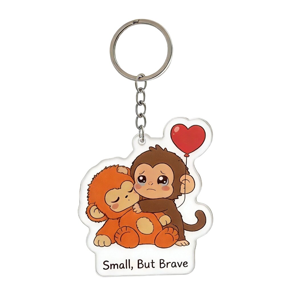 Прекрасный акриловый 2D плоский брелок-подвеска с гориллами, подарок для друга и семьи, Подвесное зеркало заднего вида, Украшение с подвеской