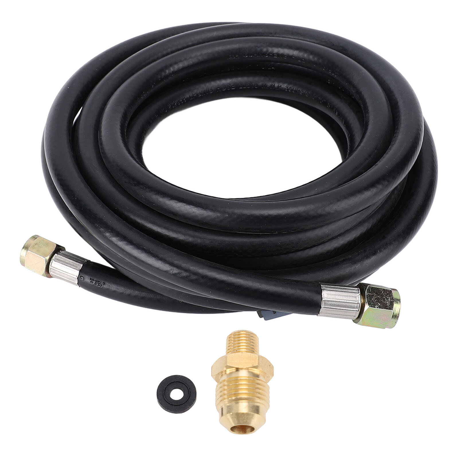 Газовый шланг высокого давления QCC1 20 футов (6 метров) с внутренней резьбой 3/8 дюйма на резьбу 1/8 дюйма MNPT для автодомов, грилей, очагов и обогревателей.