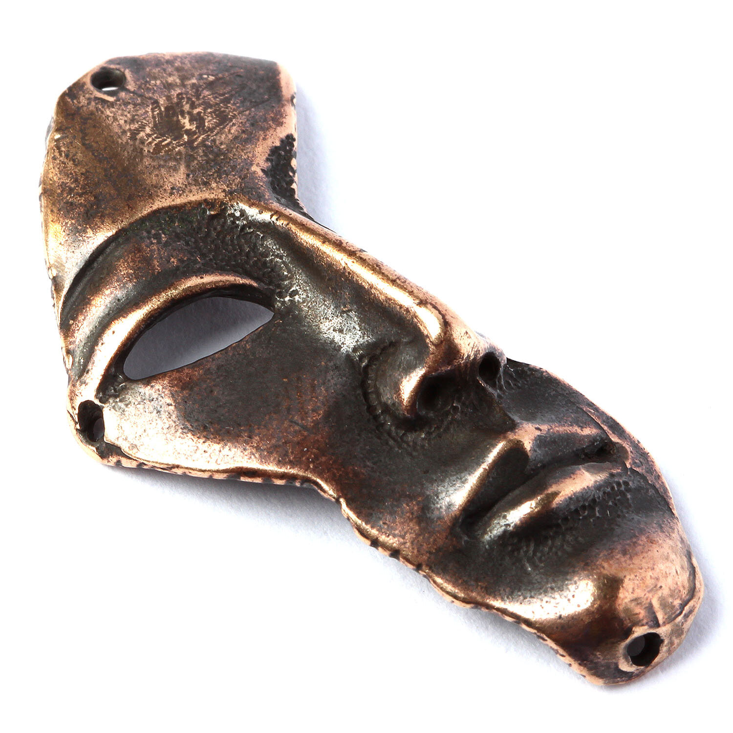 Коннектор, 41х23х7мм, Anna Bronze, Маска, базовый материал - латунь, цвет античная бронза (медный с чернением), 1 шт.
