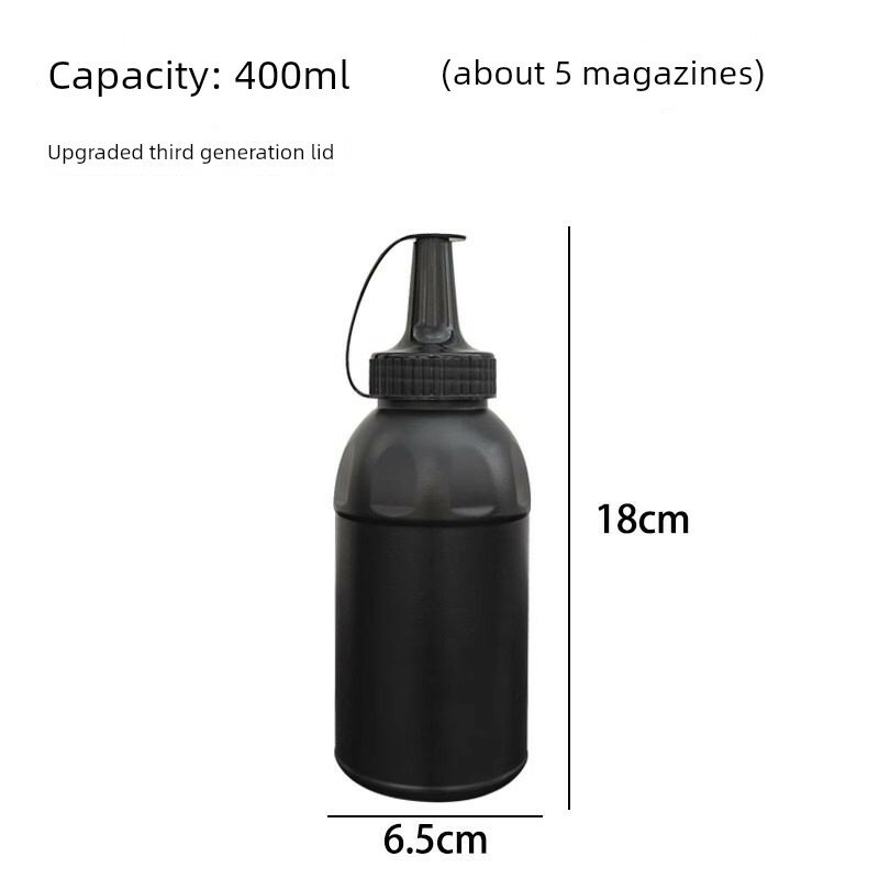 400 мл Улучшенная Черная Бутылка для Заполнения Пистолета с Вместимостью 5 Клипов для Тактических Тренировок