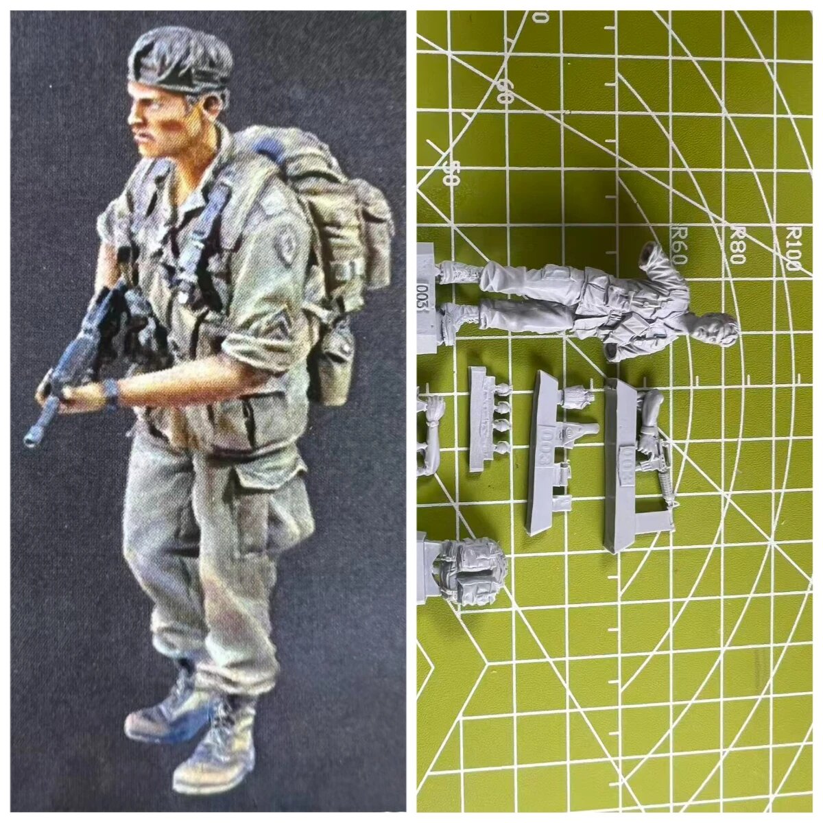 Редкая модель из литой смолы 1/35, американский сержант, модель сцены на 1 человека, игрушка, неокрашенная 35003