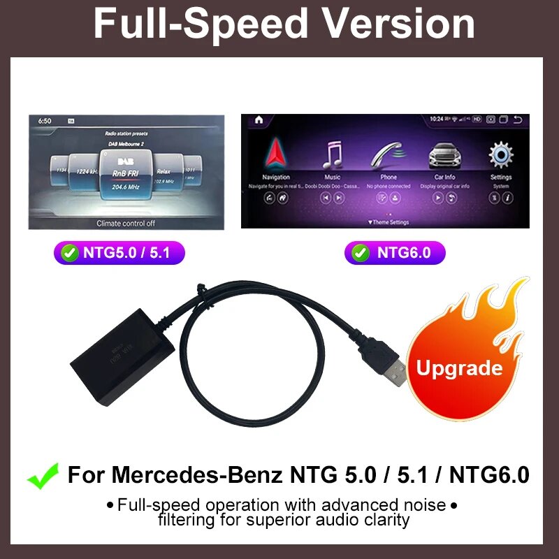 AUX адаптер для Mercedes NTG 5.0/5.1/6.0 Upgrade Version