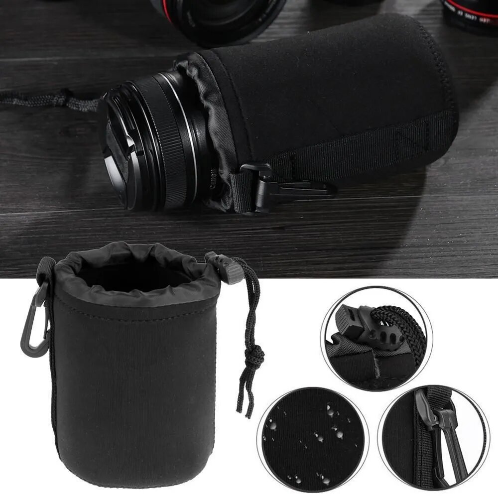 Чехол для объектива DSLR из неопрена, водонепроницаемый, ударопрочный, размер M
