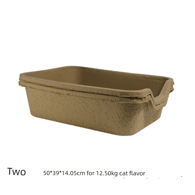2 больших лотка для кошек (доставляется 3 шт.), экологичное одноразовое решение для путешествий