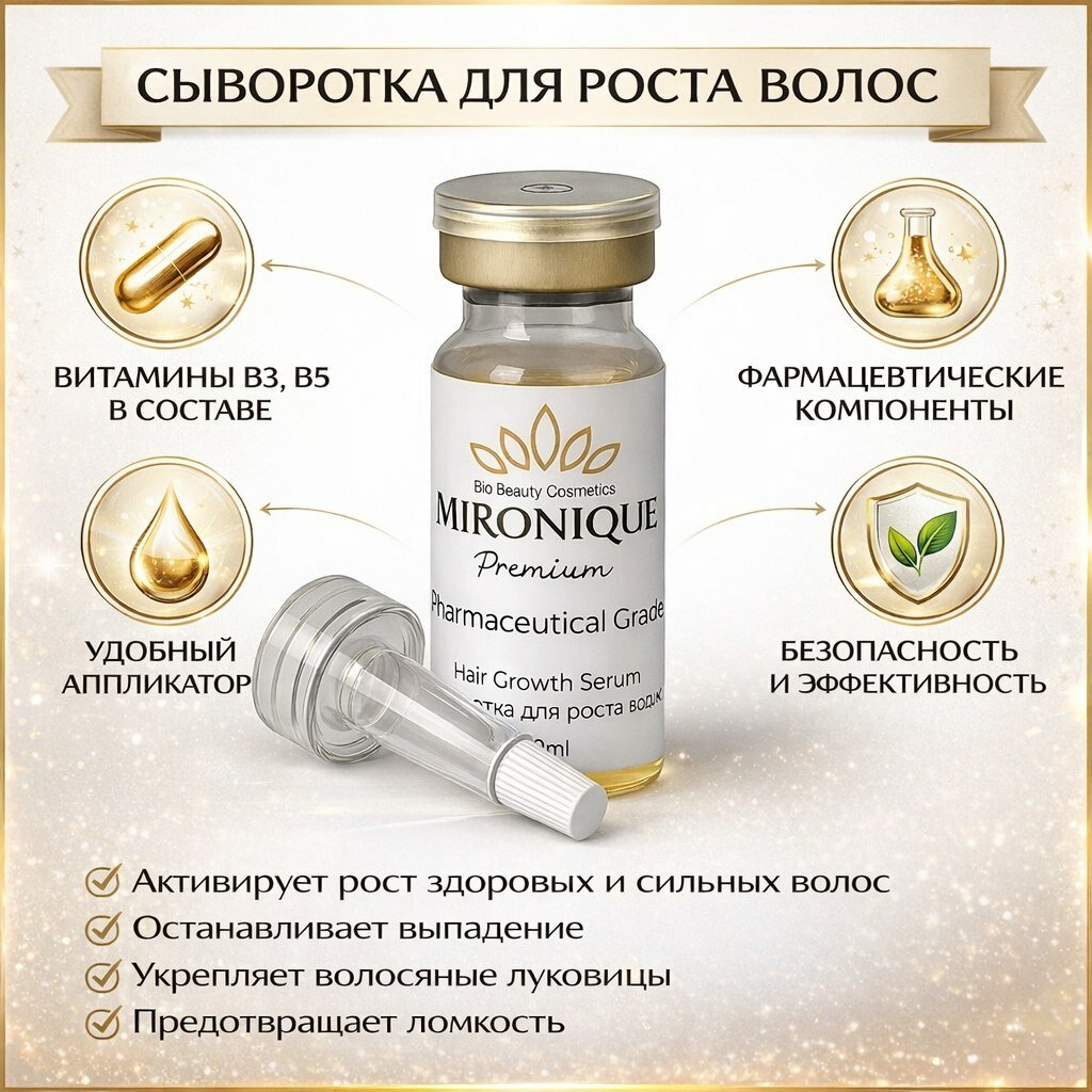 Сыворотка для роста волос Mironique фармацевтическая линия
