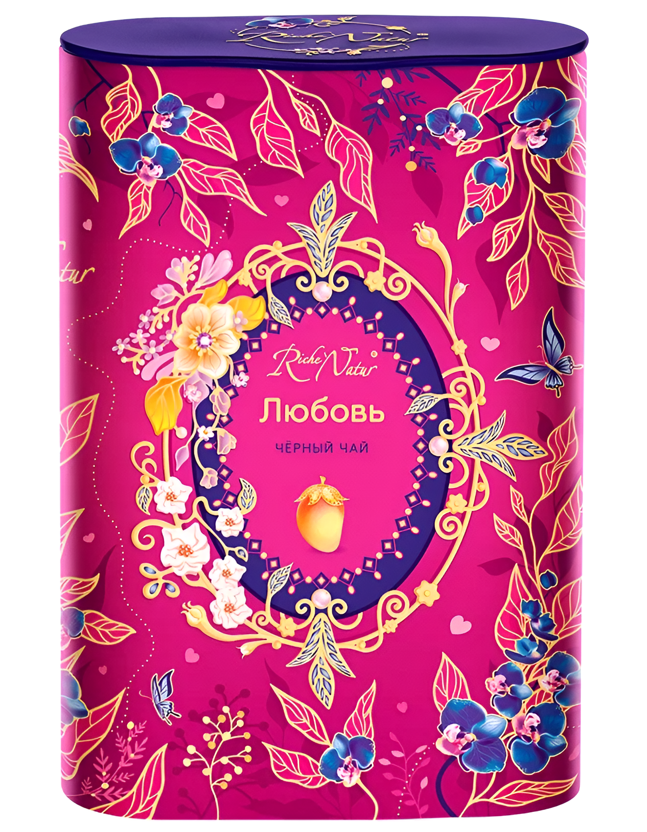 Чай черный Riche Natur Любовь с ароматом Манго и Гуавы в жестяной банке, 100 г