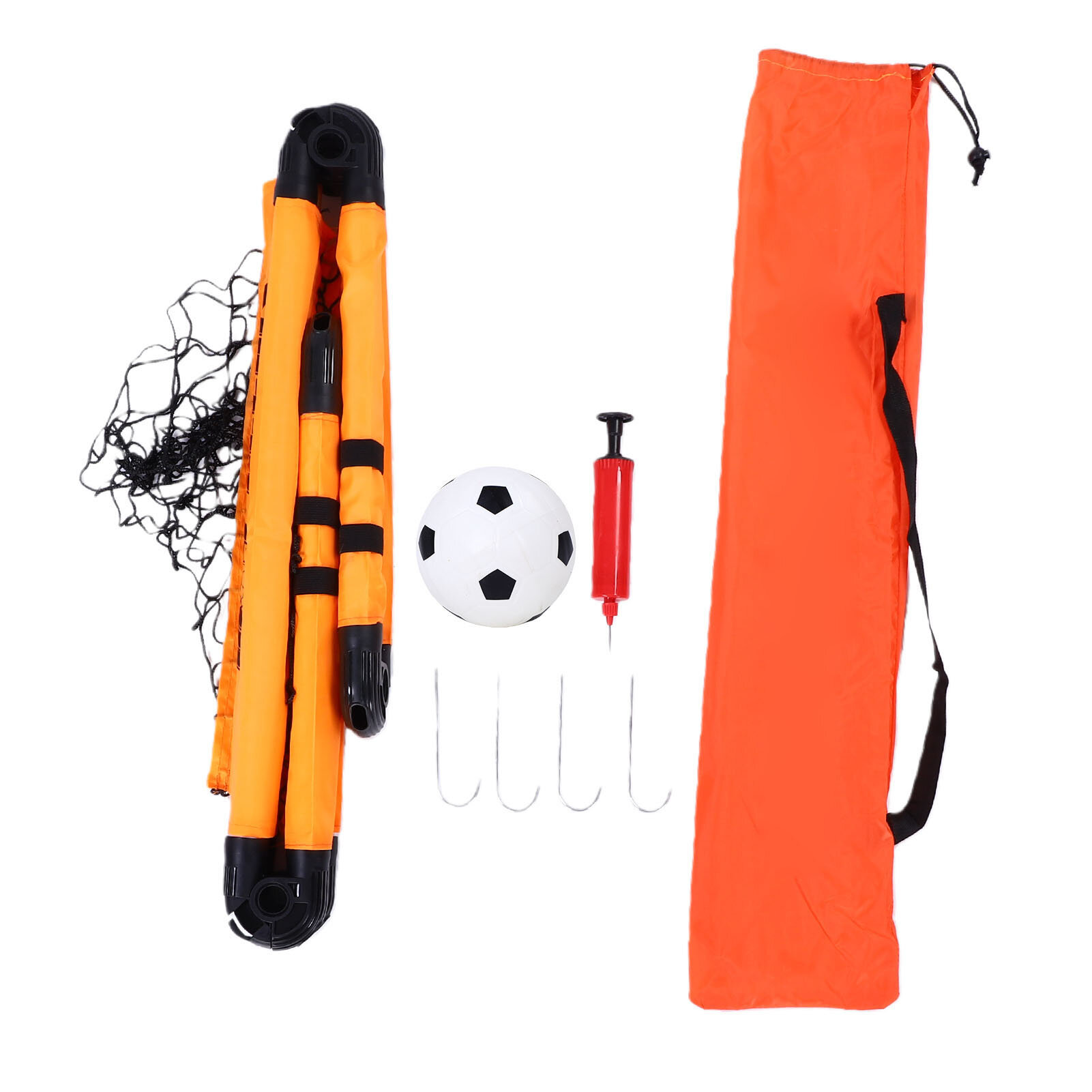 Детские футбольные ворота с насосом для мяча, портативные, складные, для использования на заднем дворе, в помещении и на открытом воздухе.