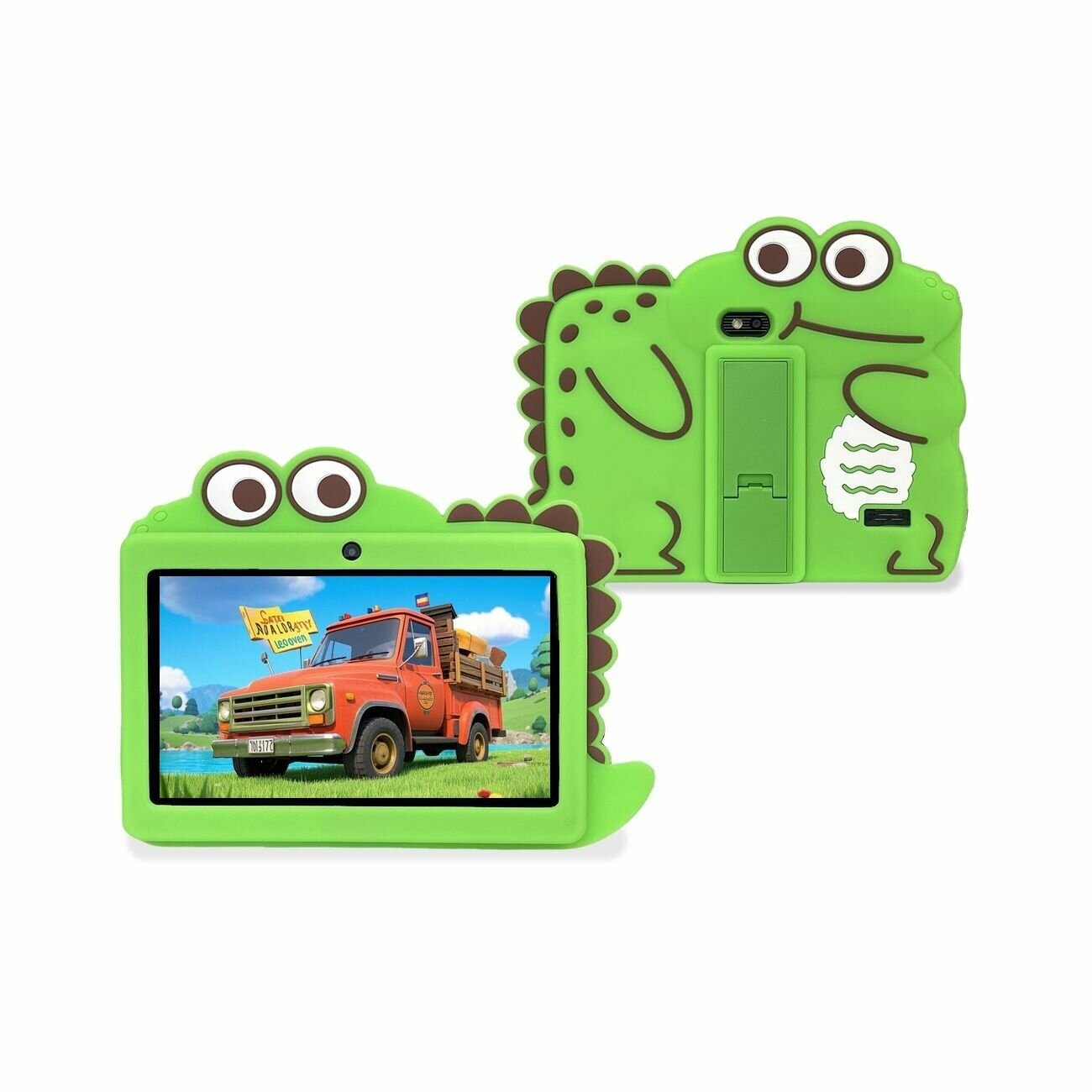 7-дюймовый детский планшет, Android, Родительский контроль, Розовый/Зеленый