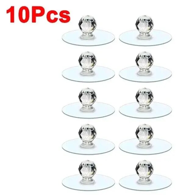 Ручки для шкафов акриловые кристаллы 10 шт