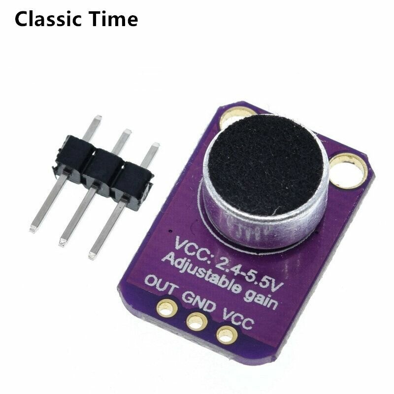 Электретный микрофонный усилитель GY-MAX4466, регулируемый модуль усилителя MAX4466 постоянного тока 2,4-5 В для Arduino