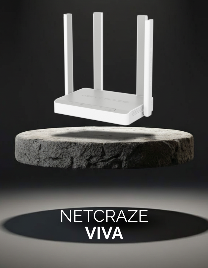 Wi-Fi роутер Netcraze Viva NC-1913, Wi-Fi 5 AC1200, Mesh-система