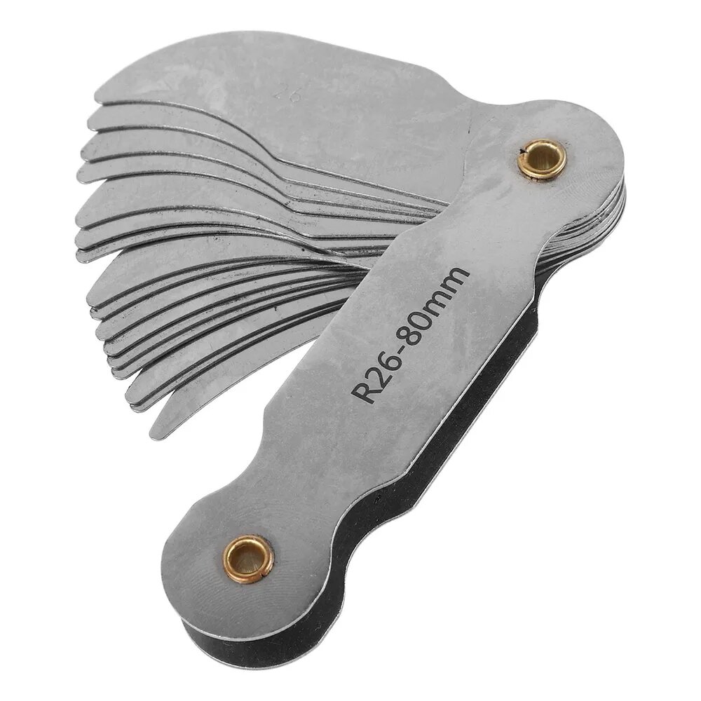 Металлический радиусомер из нержавеющей стали для измерения радиусов 26-80 мм