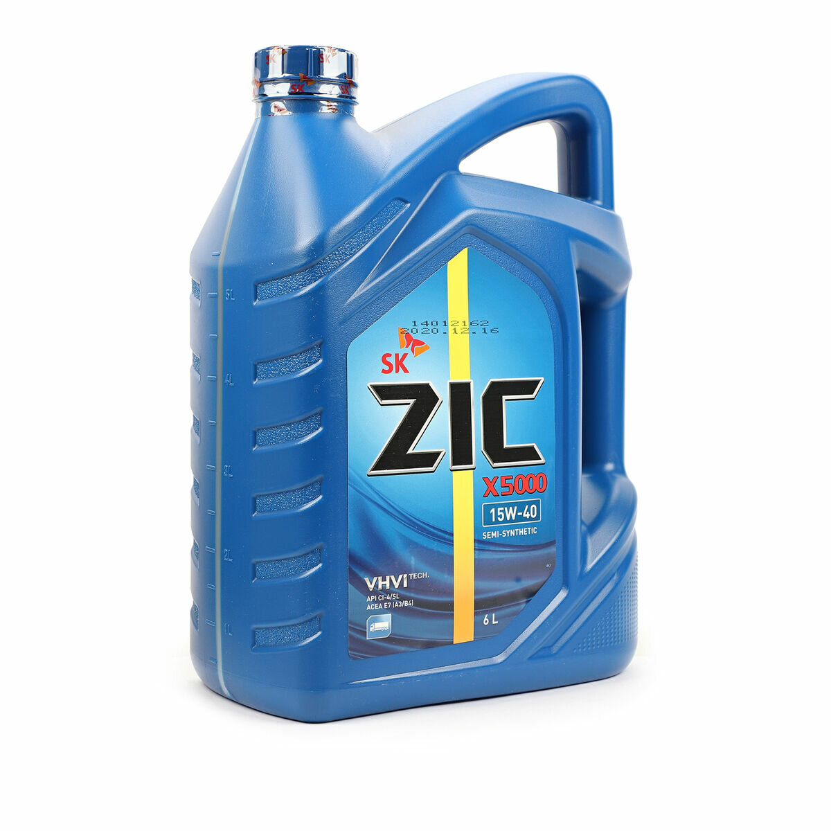 Масло Моторное Zic X5000 15W-40, 6Л, П/Синт, Ci-4/Sl; E7/E5/E3; Mb 228.3; M3275-1; Vds-3; …(Zic 172604)