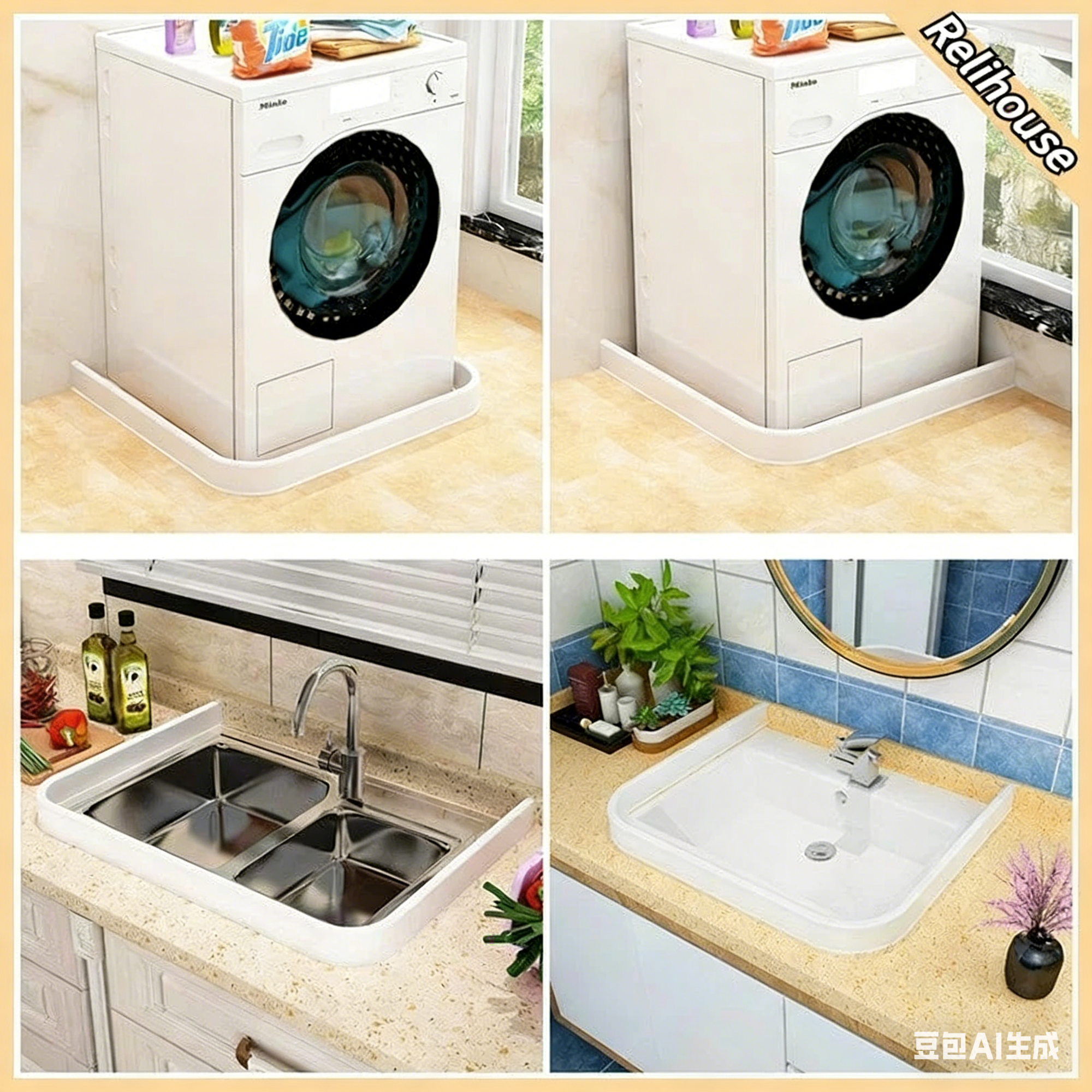 Силиконовый ограничитель воды для ванной комнаты — герметичный барьер для пола и душа3m