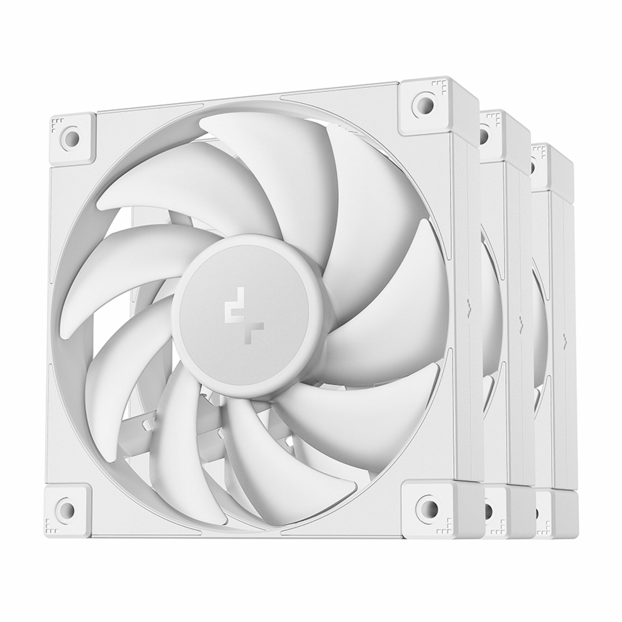 Комплект вентиляторов (3шт.) DEEPCOOL FD12 WH-3 IN 1 120x120x25мм (PWM, белый, 400-2050об/мин) Color BOX