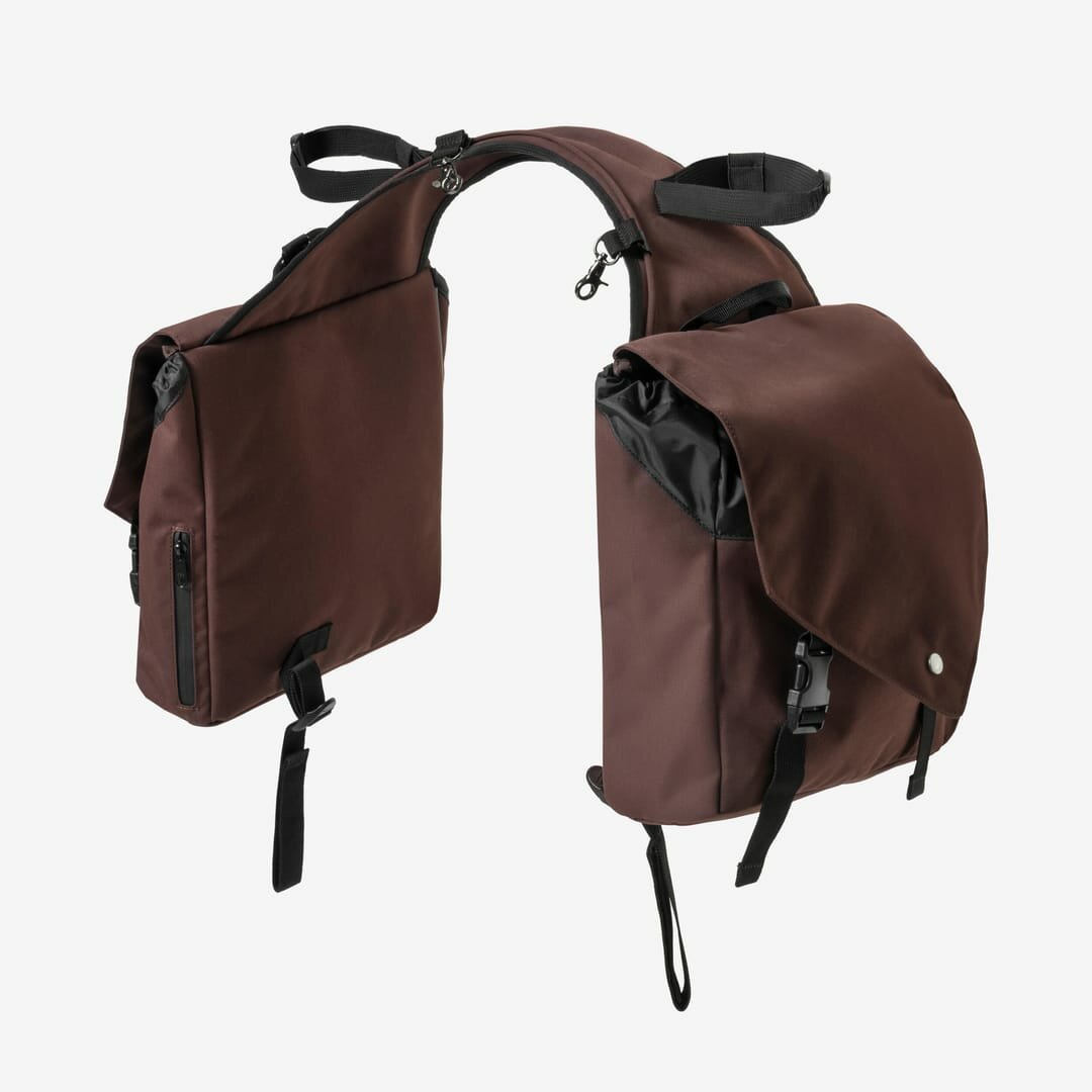 DECATHLON седельные сумки fouganza sentier, шоколадный коричневый
