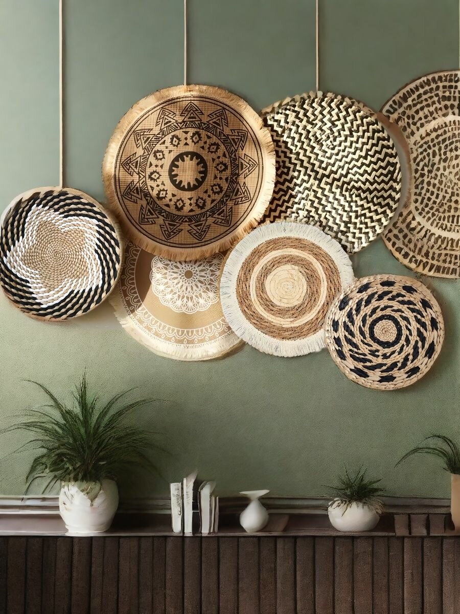 Сплетено вручную декор на стену для интерьера