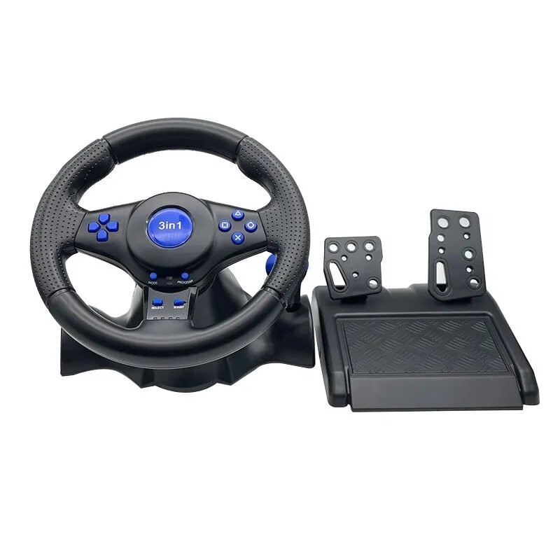 Руль Игровой Для Компьютера Совместимость С Пк Педалями, Ps2, Ps3, Пк