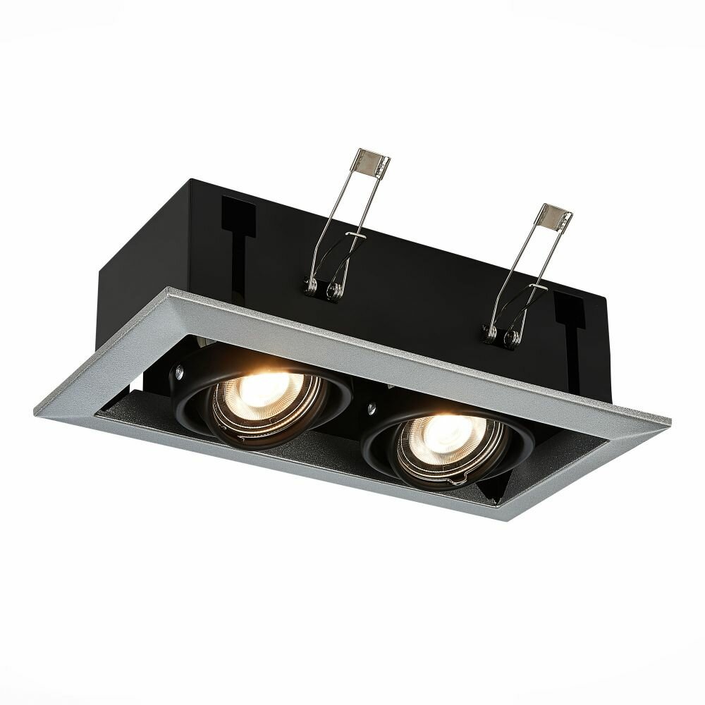 ST250.148.02 ST-Luce Св-к встр. Черный GU10 2*50W L245xW126xH70 220V Без ламп.