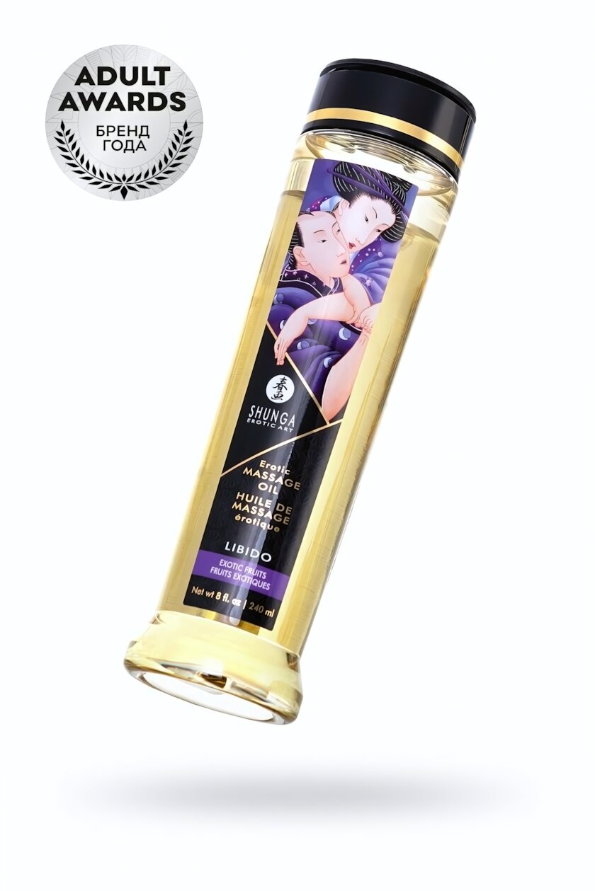 Масло массажное Shunga 'Exotic Fruits' 240мл, с ароматом экзотических фруктов