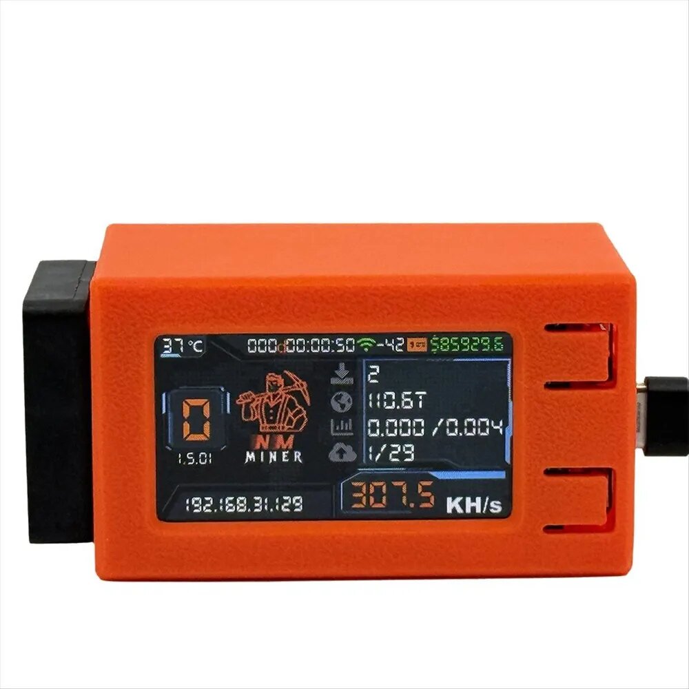 NMminer 307KH/S BTC Solo Lottery Miner 1,91-Дюймовый Цветной Экран