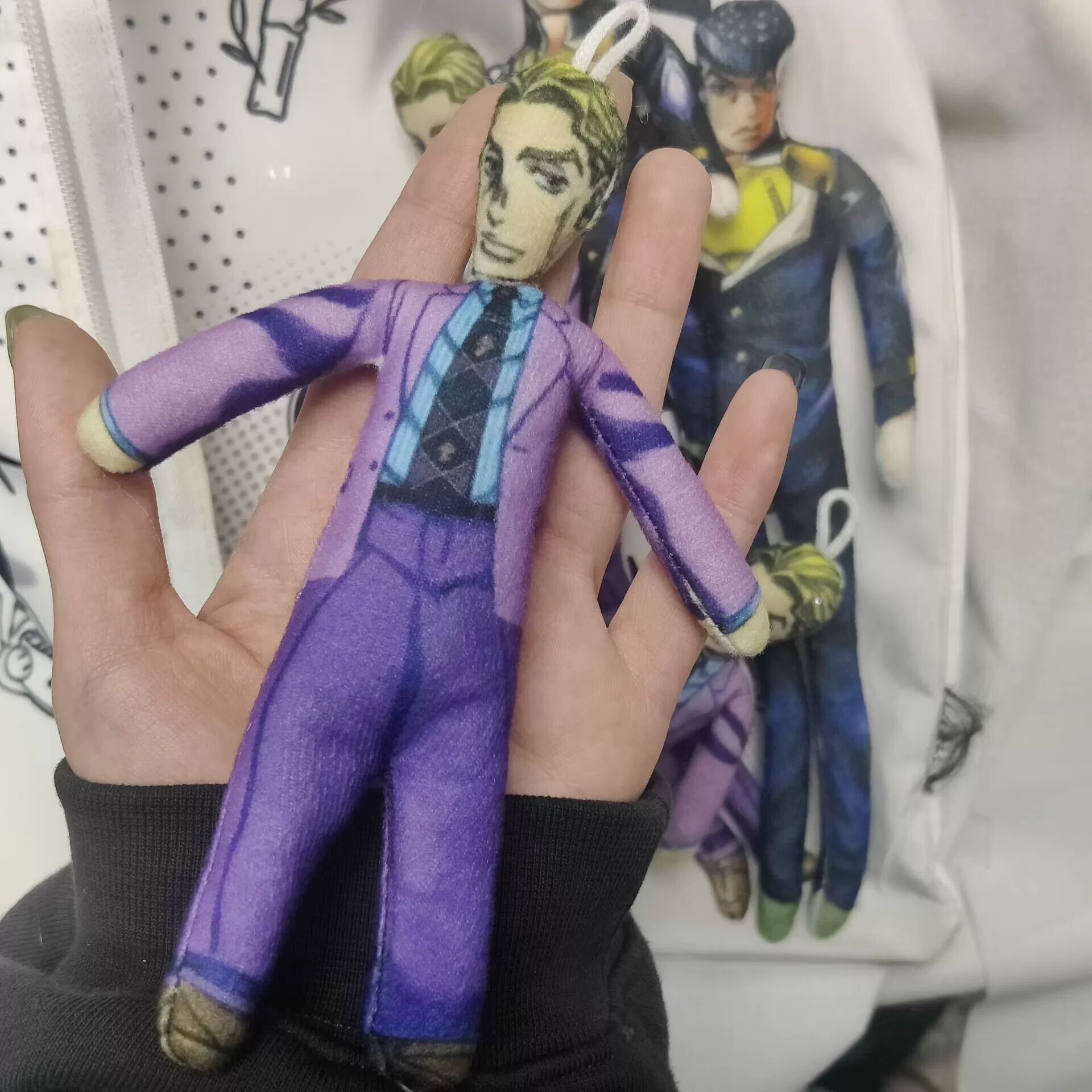 Коллекционная мини-фигурка мыши Джорно Джованна из JoJo's Bizarre Adventure, голубая рубашка, 12 см, с железной
