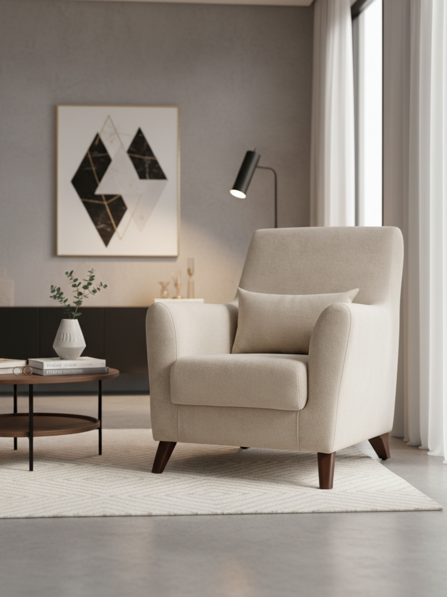 Кресло Лео в гостиную, мягкое для дома и отдыха, микровелюр Fresh