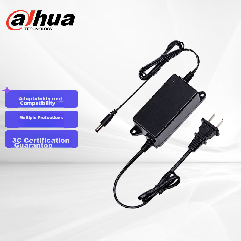 Дахуа DC12V внутренний источник питания для мониторов видеонаблюдения 12V2A настольный адаптер крепление на стену для