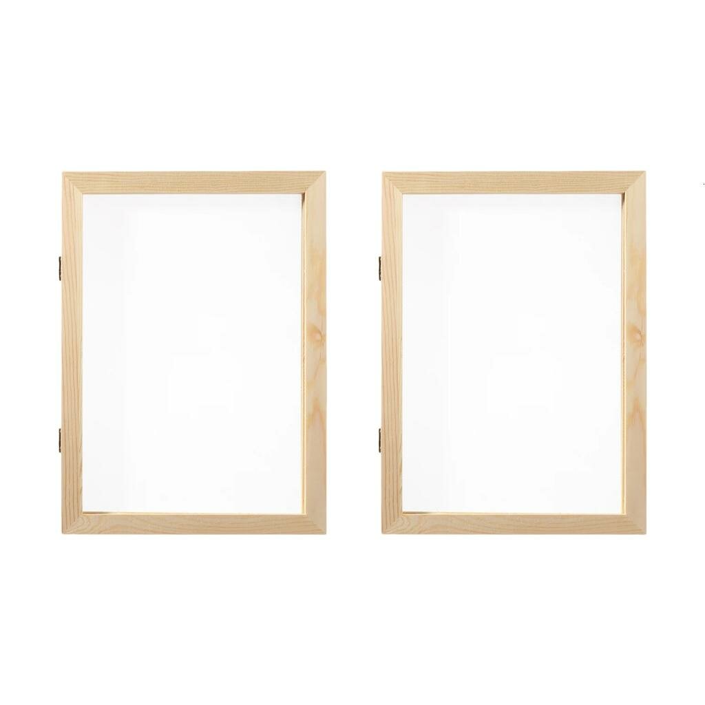 Деревянная рамка для ручного изготовления бумаги, Двойная доска из сосны формата А4