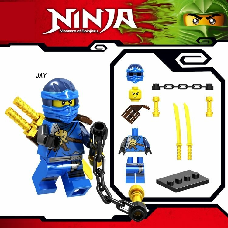 Набор минифигурки Ниндзяго Ninjago / Lloyd Kai Jay Nya Zane Cole Wu совместимы с LеGo
