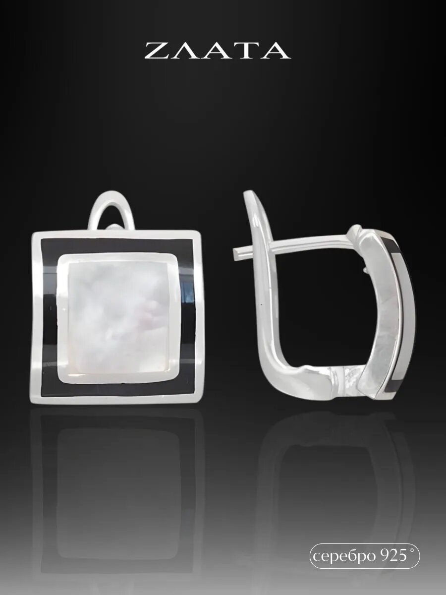 Серьги, 925 проба, перламутр