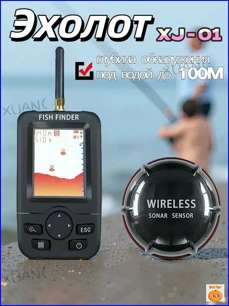 Комплект эхолотов V30 и V80 для рыбопоискового кораблика и лодочной рыбалки