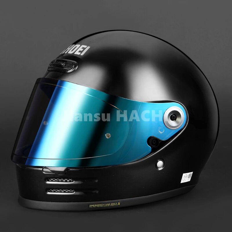 Мотошлем SHOEI с козырьком Revo blue