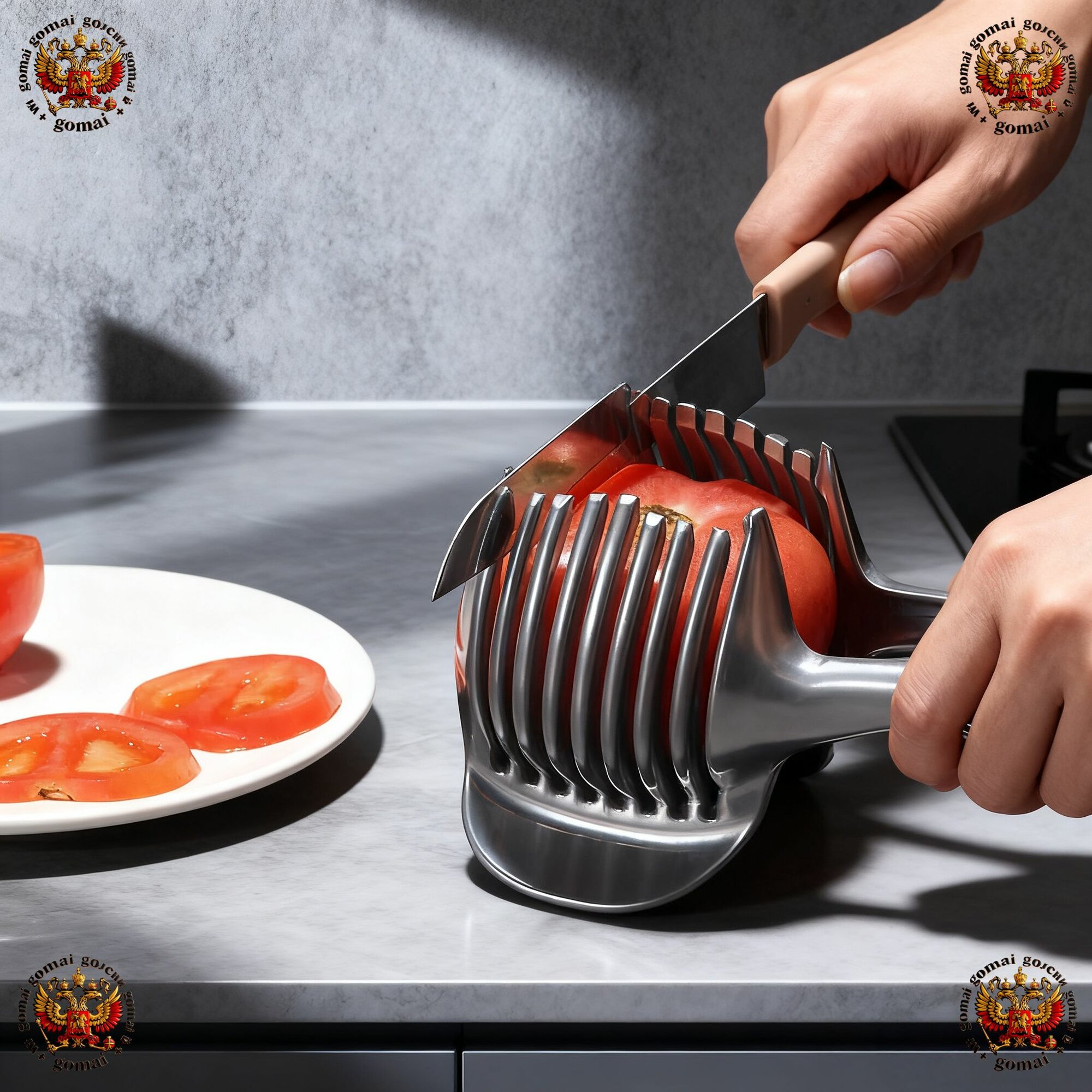 Ломтерезка для фруктов и овощей из нержавеющей стали, ручные щипцы для фруктов 1PC