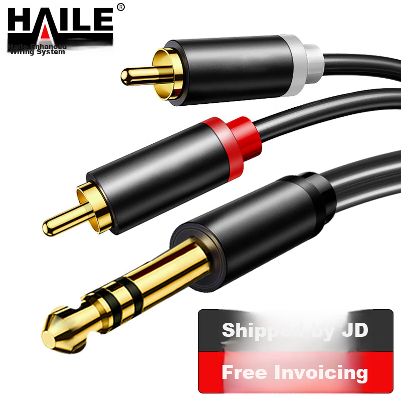 HAILE 6,5 мм к двойному RCA аудиокабель 3 м 6,35 мм мужской к 2 RCA мужской аудиоконвертер для усилителя микшера