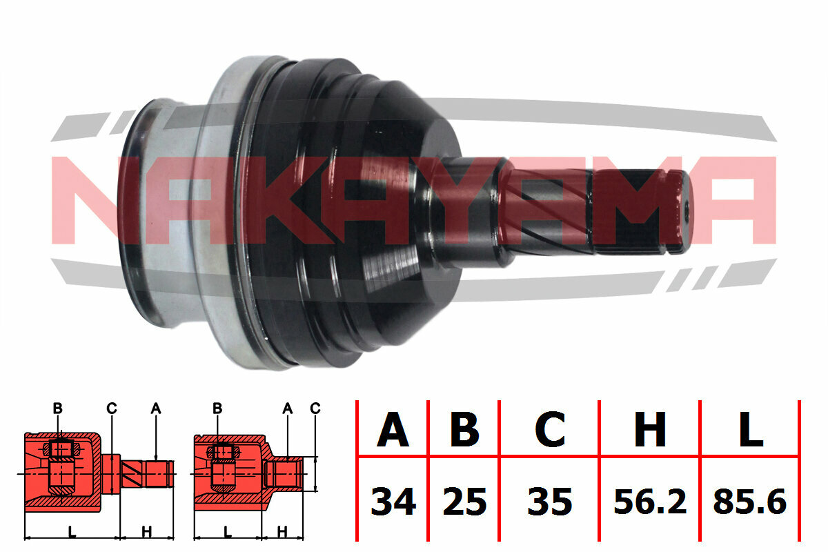 ШРУС внутр. К-КТ OPEL ZAFIRA A 2.0 DTI 99-05, ASTR
