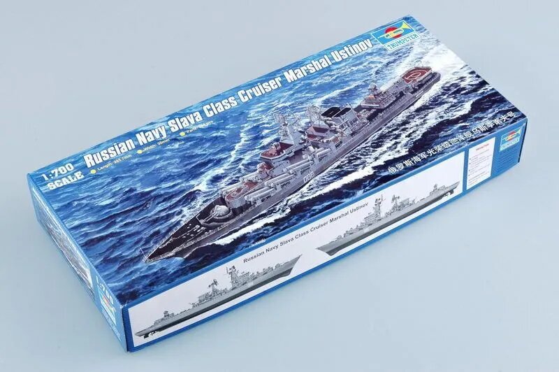 Trumpeter 1/700 05722 Русский крейсер Маршал Устинов Корабль ABS